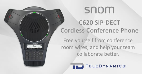 Break free from cords with the Snom C620 conference phone